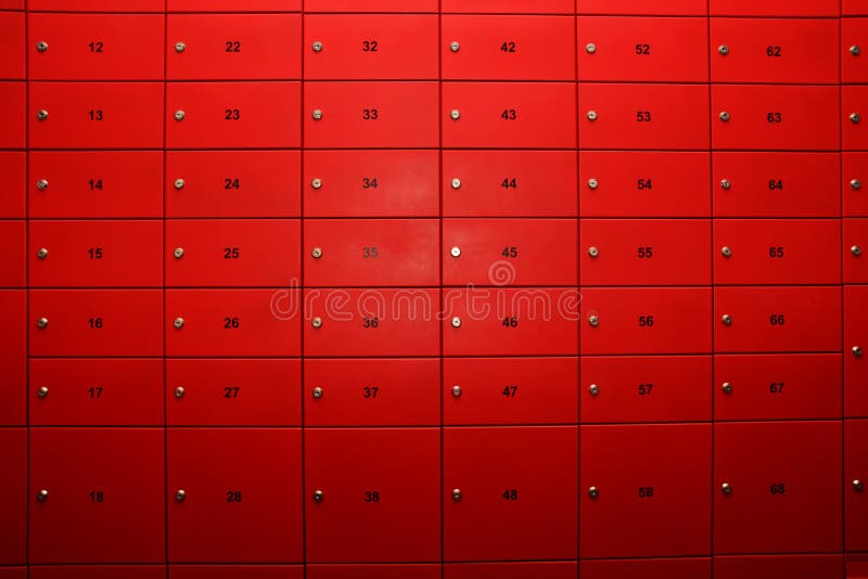 Red Post Box with Number stock photo. Image of backdrop - 172638770