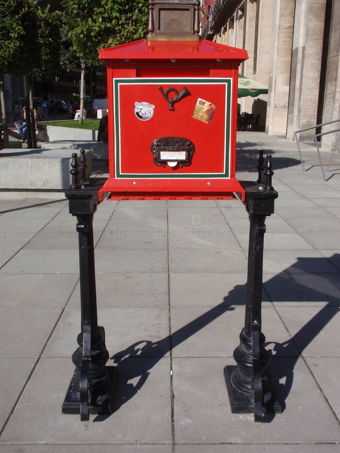Red Post Box editorial photography. Image of pillar, colour - 45357302