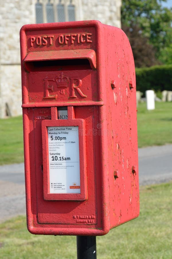 Red post box editorial image. Image of postage, royal - 41054815