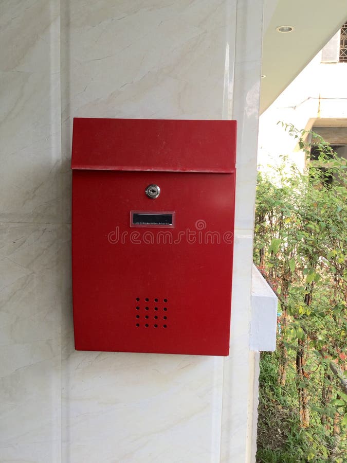 Red post box stock photo. Image of mail, postcard, color - 52152992