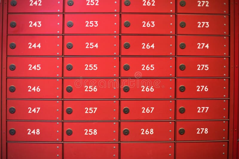 Red post boxes stock photo. Image of lock, mail, abstraction - 3845248