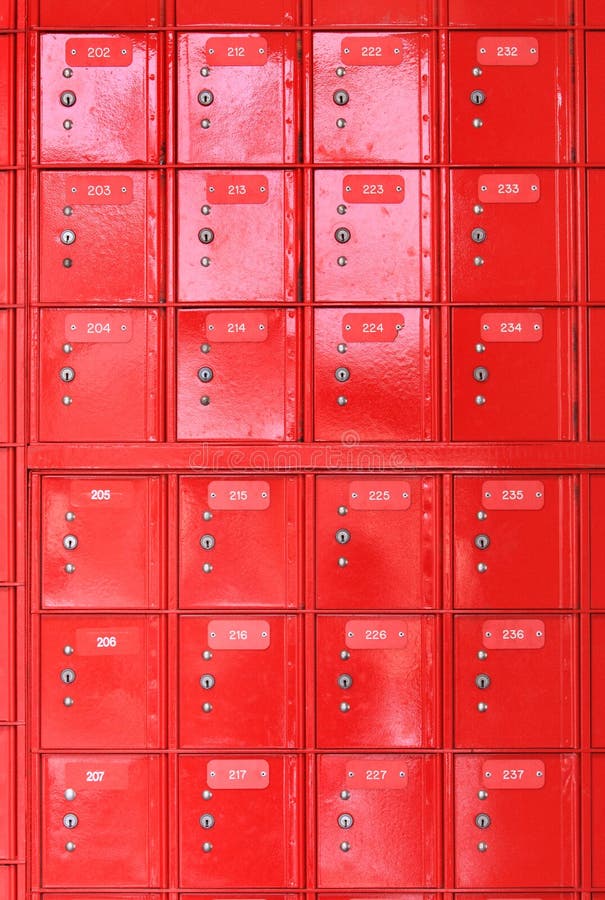 New Zealand Red Post Office Boxes. Stock Image - Image of colour ...