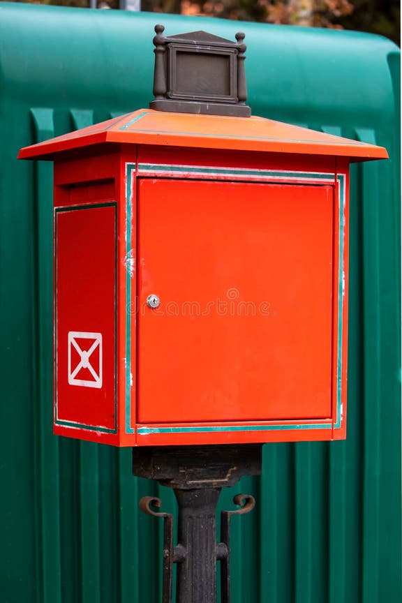 Red post office box stock image. Image of hungary, mailing - 260854525