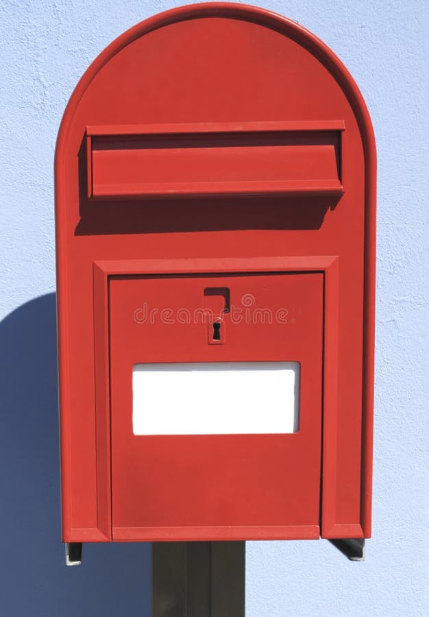 Red Postbox Letterbox On The Street Stock Image - Image of mailbox ...
