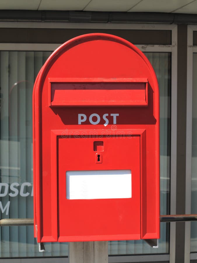 Red Postbox Letterbox On The Street Stock Image - Image of letter ...