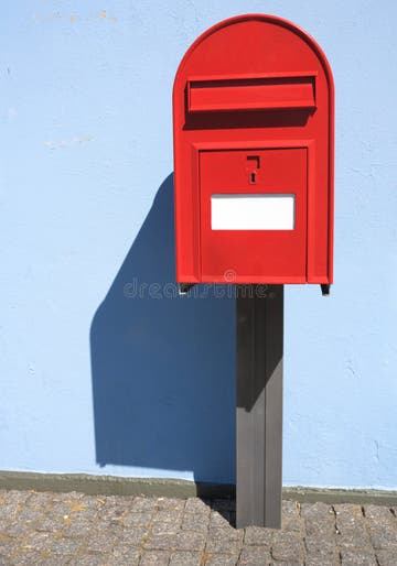 Red Postbox Letterbox on the Street Stock Image - Image of mailbox ...