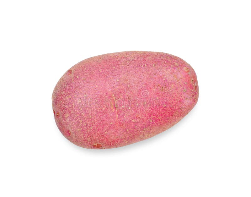Red Potato Top View on White Background Stock Image - Image of health ...