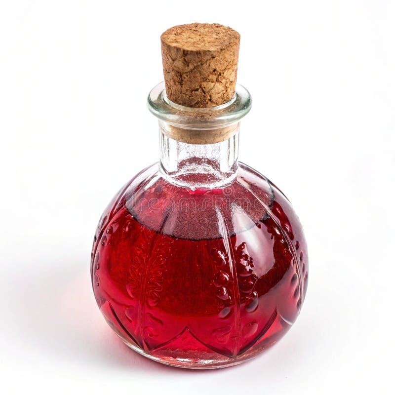 Red Potion Isolated on White Background Stock Illustration ...