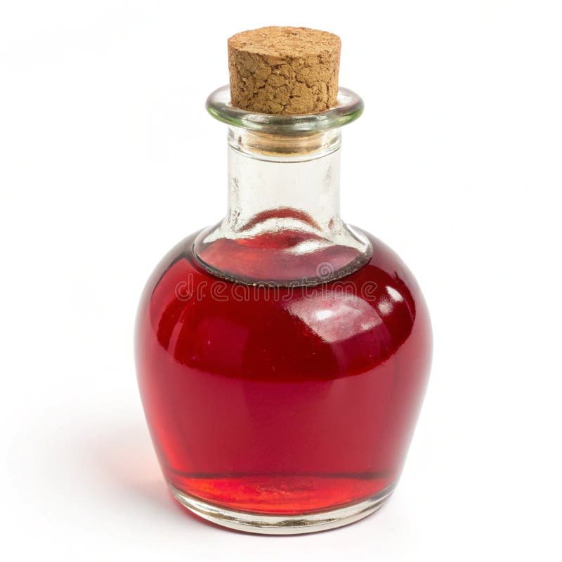 Red Potion Isolated on White Background Stock Illustration ...