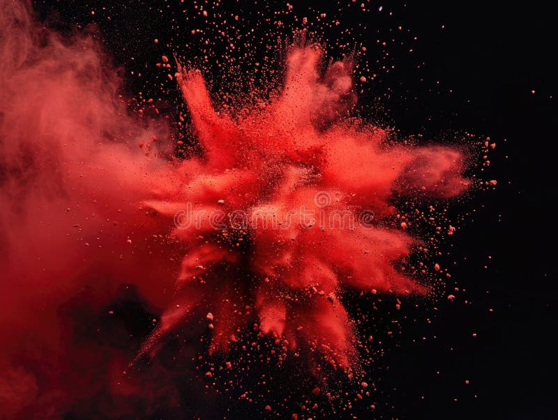 Red Powder Cloud stock photo. Image of powder, toxic - 383290596