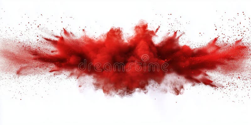 Red Powder Explosion Creating Dramatic Visual Effects Artistic ...