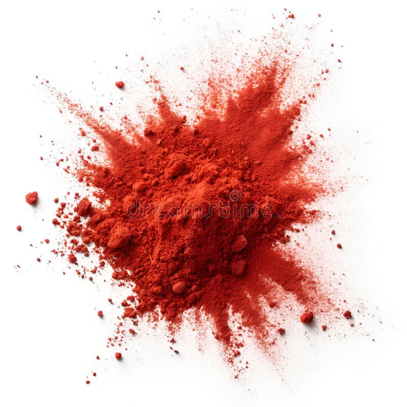 Red Powder Explosion Isolated on White Background Stock Illustration ...