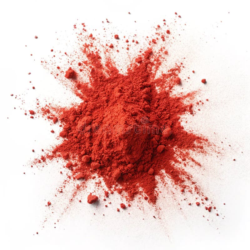 Red Powder Explosion Isolated on White Background Stock Illustration ...