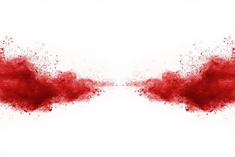 Red Powder Explosion on White Background. Stock Photo - Image of ...