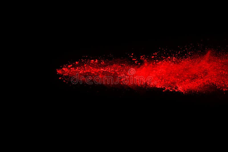 Red Powder Explosion on White Background. Stock Image - Image of blast ...
