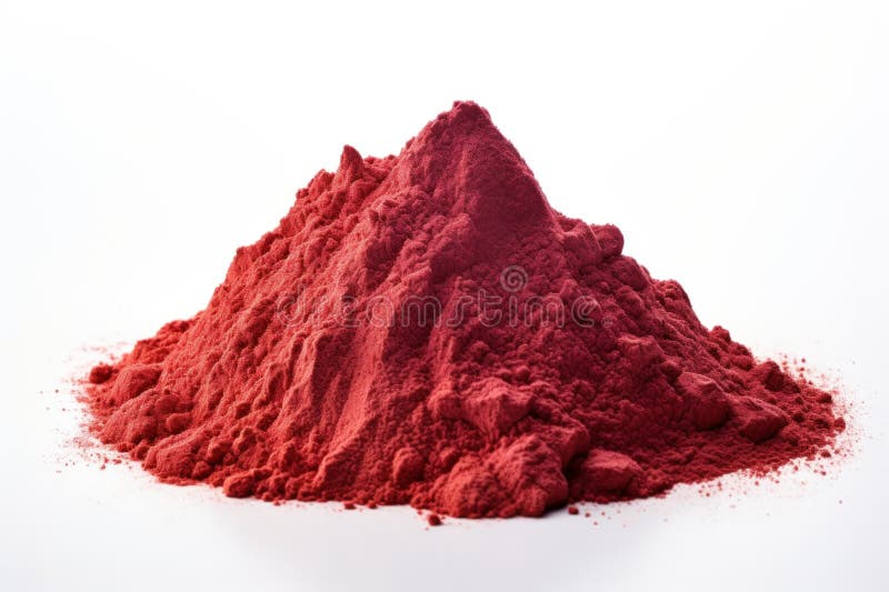 Red Powder Isolated on White Background. Generative AI Stock Image ...