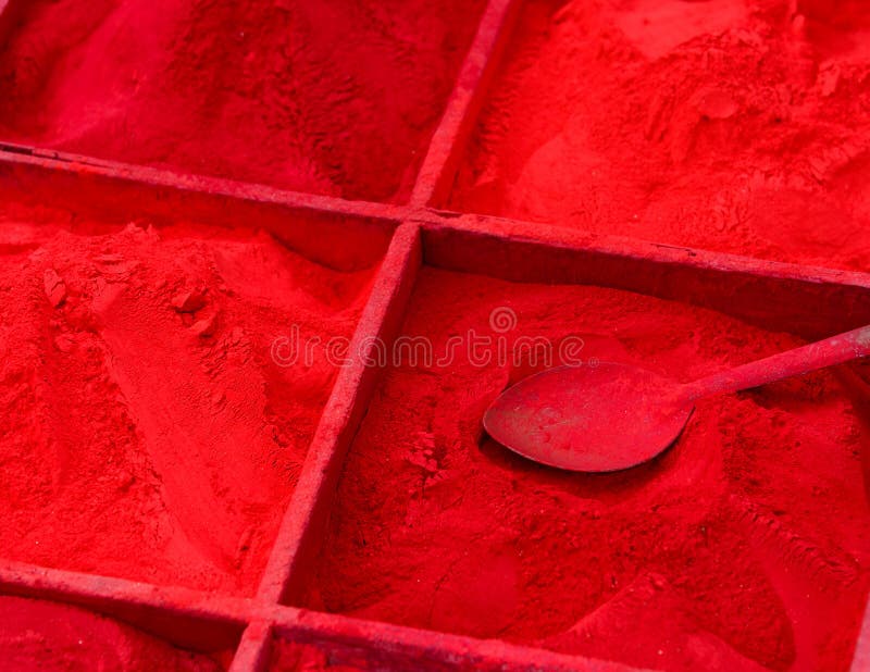 Red Powder for Sale in Kathmandu Stock Image - Image of colour, bazaar ...