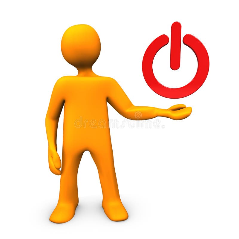 Red Power Button stock illustration. Illustration of puppet - 29255596