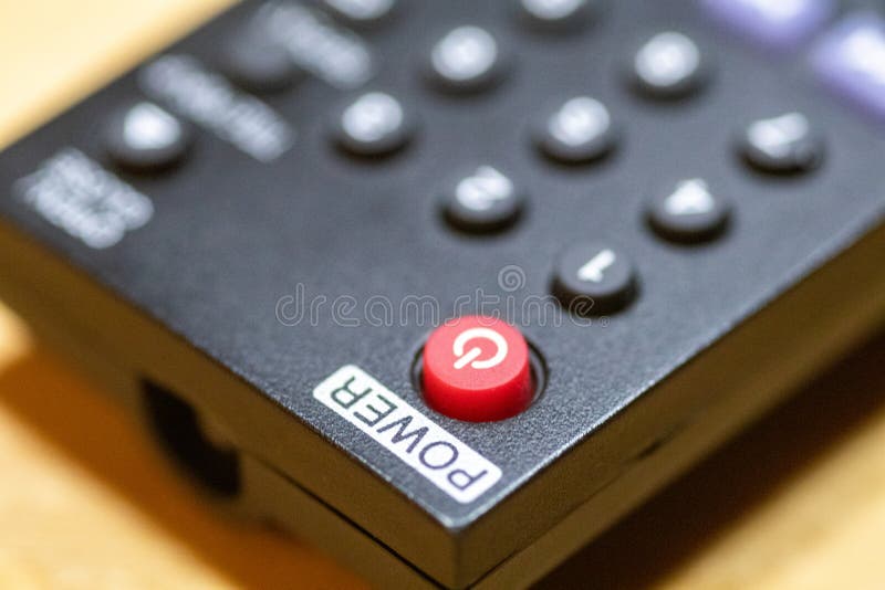 Power Button on Remote Control Stock Image - Image of entertainment ...