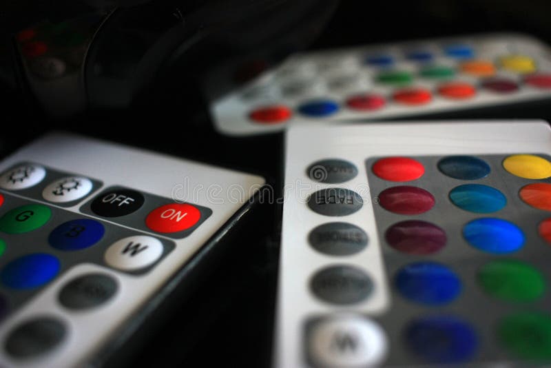 Red Power Button on the Remote Control Stock Image - Image of ...