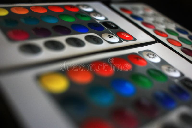 Red Power Button on the Remote Control Stock Photo - Image of keypad ...