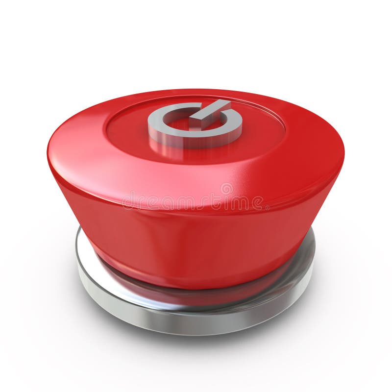 Red STOP Button Isolated High Resolution. 3D Image Stock Illustration ...