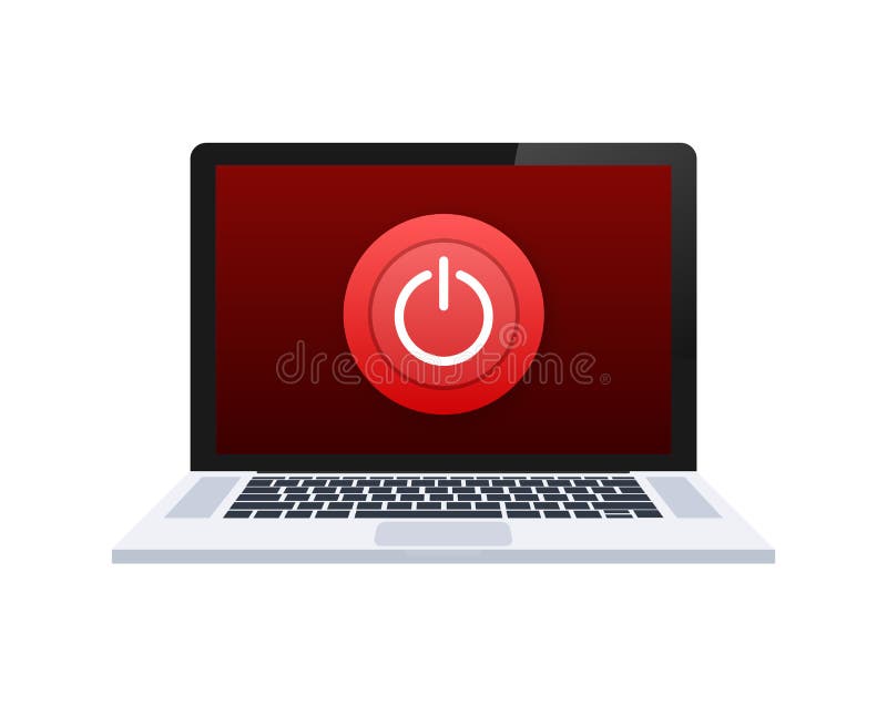 Red Power Button. on Off Icons. Start Power Button. Vector Stock ...