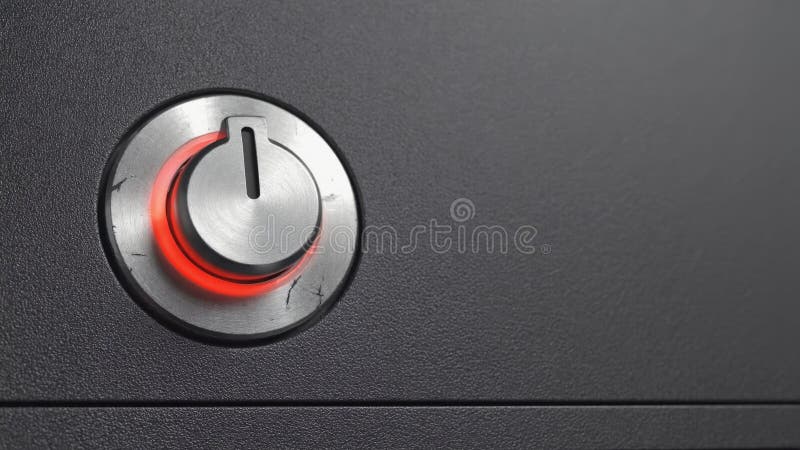 Red Power Button on Video Game Controller - Xbox One Console Box Stock ...