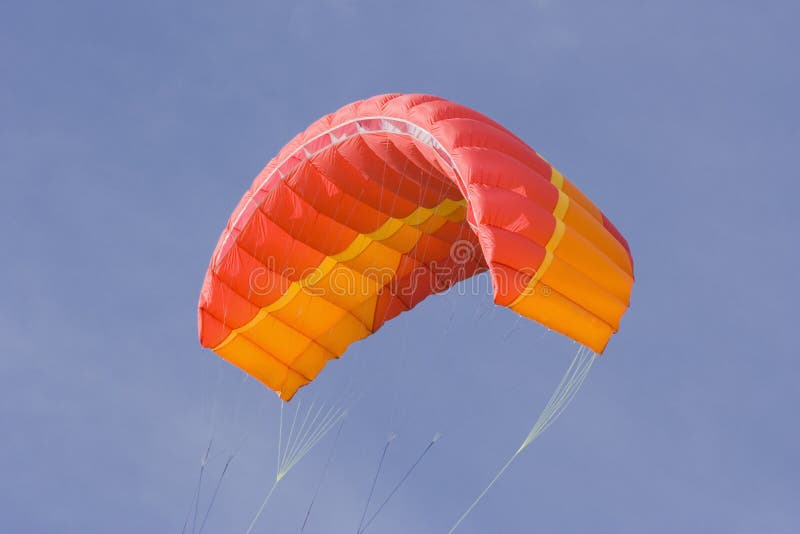 Red power kite stock photo. Image of kiteboarding, action - 1448714