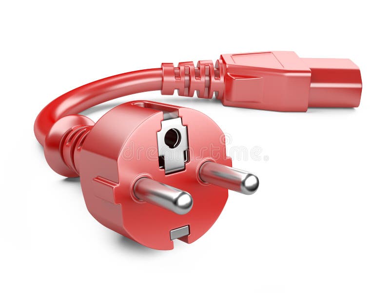 Power Plug and a Socket To Connect Electrical Equipment. Stock ...