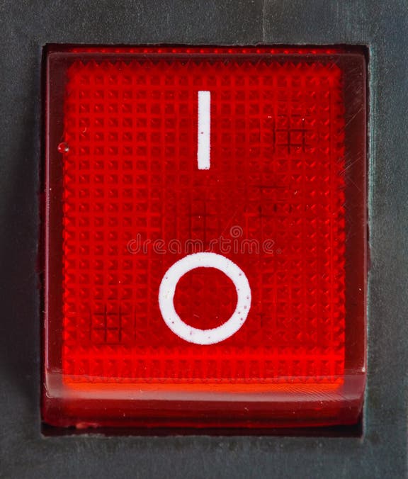 Red power switch . stock photo. Image of connection, electrical - 13775540