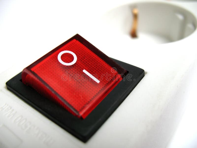 Red power switch stock photo. Image of switch, detail - 2718816