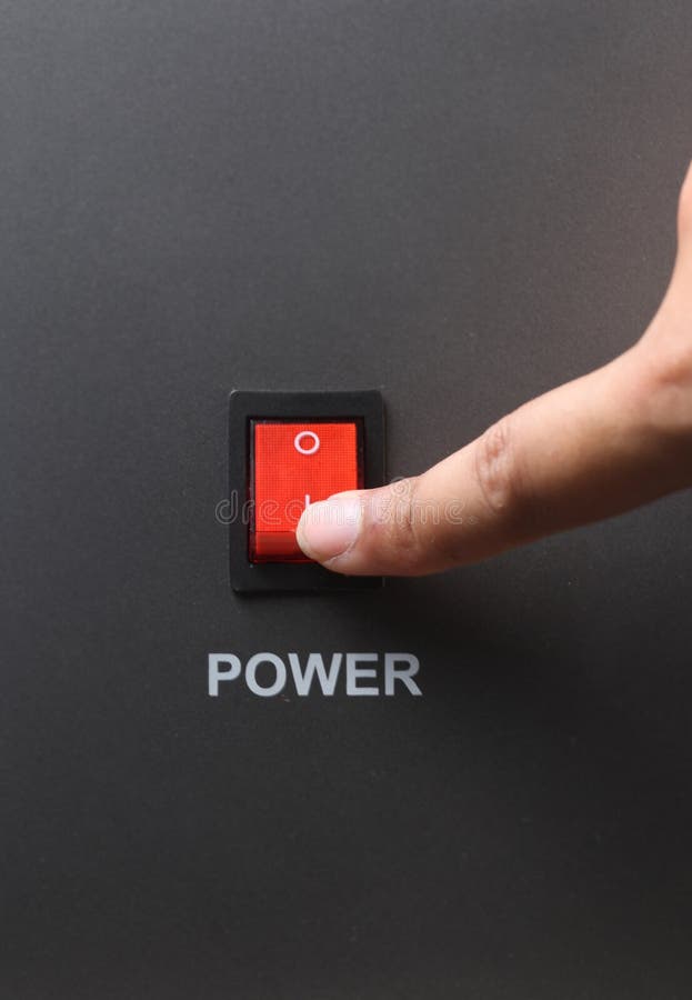 Red power switch stock image. Image of power, control - 65670575