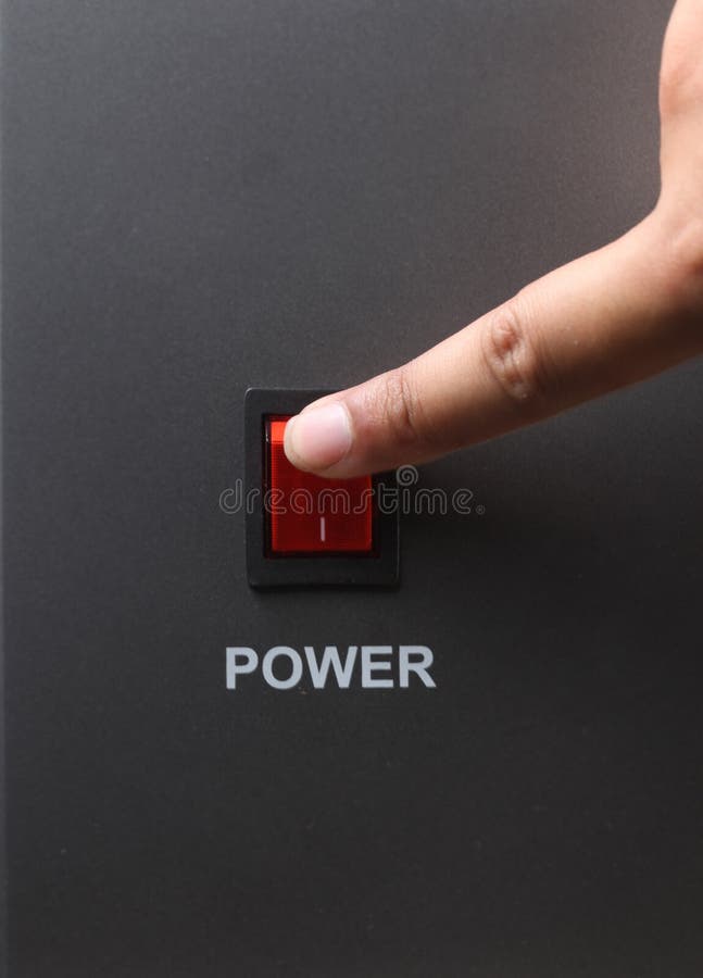Red power switch stock image. Image of icon, hazard, home - 65670551