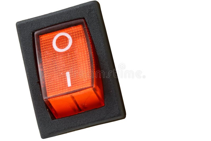 Power Switch Turned on and Off Set Stock Photo - Image of isolated ...