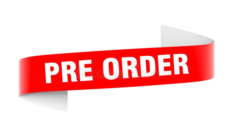 Red Pre Order Ribbon Banner Stock Illustration - Illustration of ...