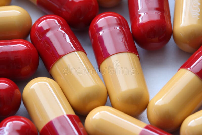Red prescription pills stock photo. Image of pills, pharmaceutical ...