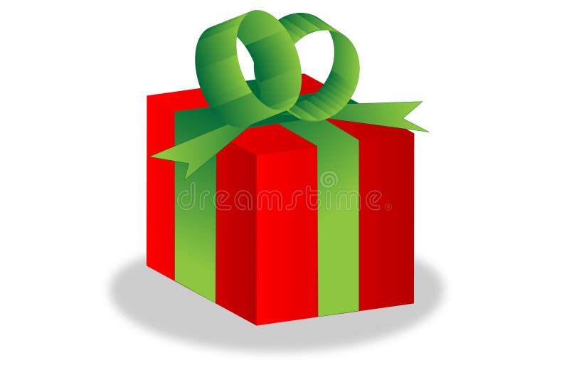 Red Present stock vector. Illustration of render, green - 12424076