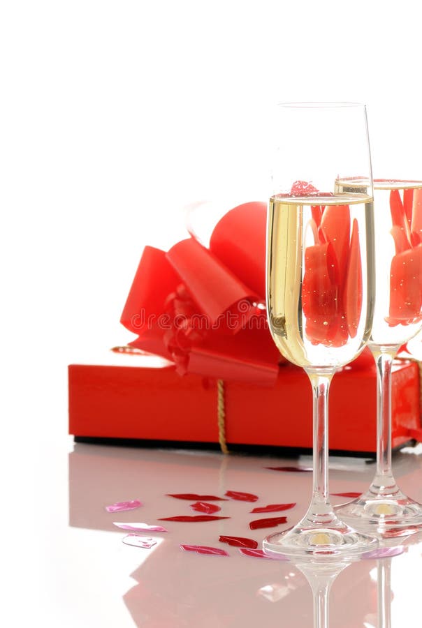 Red present stock image. Image of decorate, wine, alcohol - 7687719
