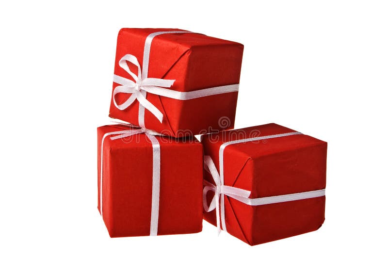 Red present box stock image. Image of decorative, celebrating - 7327681