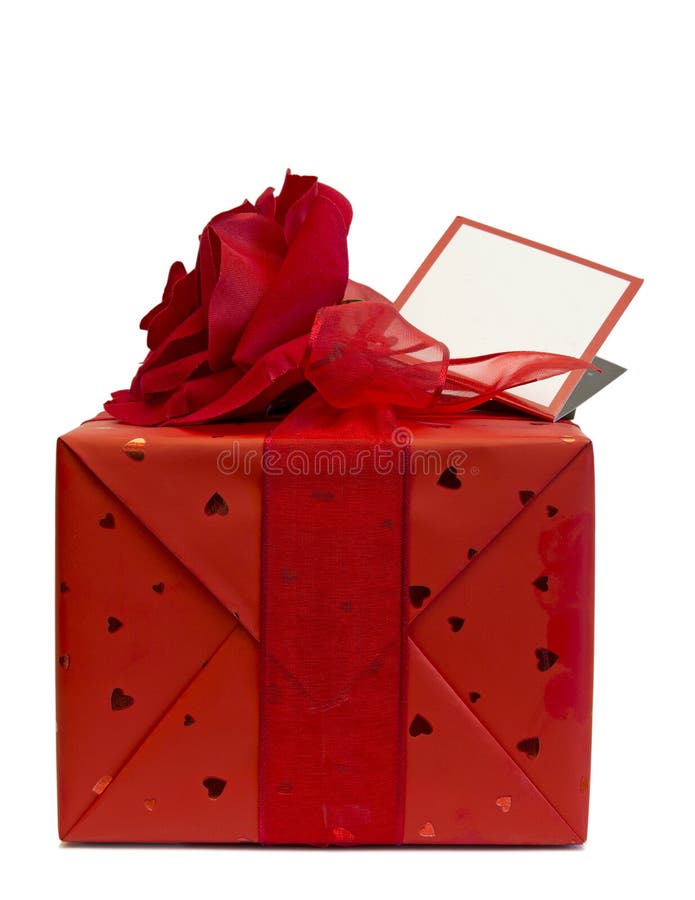 Red present stock photo. Image of gold, container, festive - 50872072