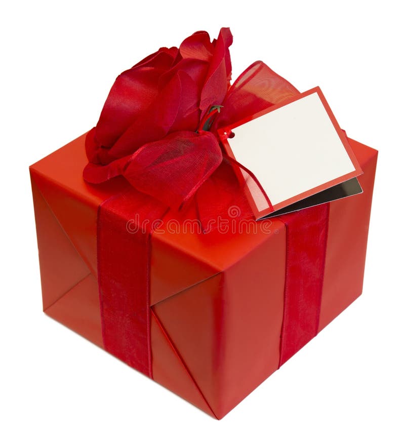Red present stock photo. Image of gold, container, festive - 50872072