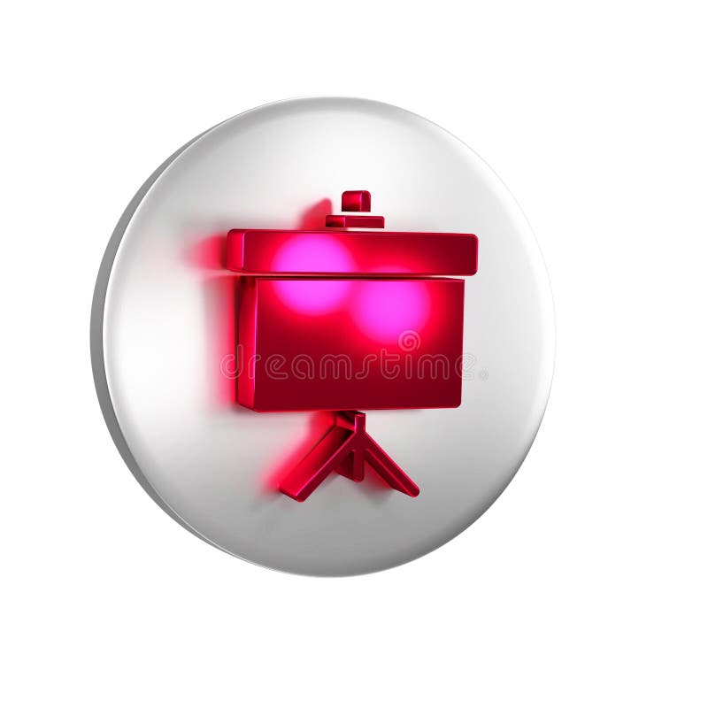 Red Presentation Board with Graph, Schedule, Chart, Diagram ...