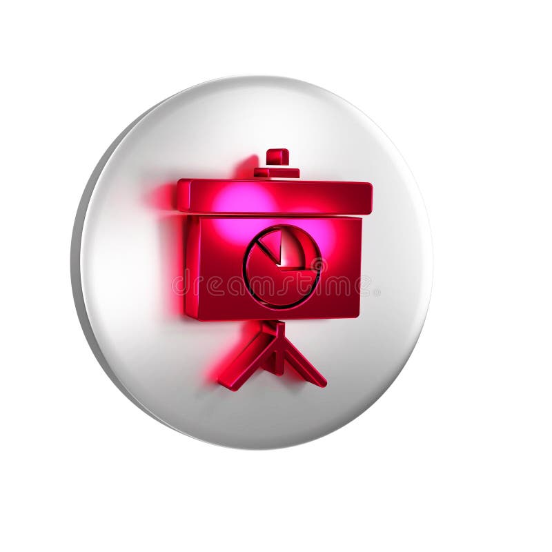 Red Presentation Board with Graph, Schedule, Chart, Diagram ...