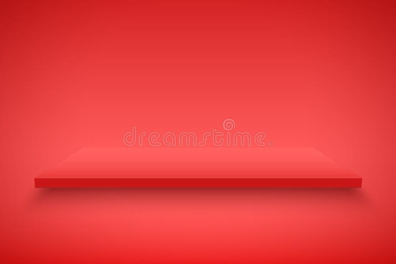 Red Presentation platform stock vector. Illustration of gift - 79290823