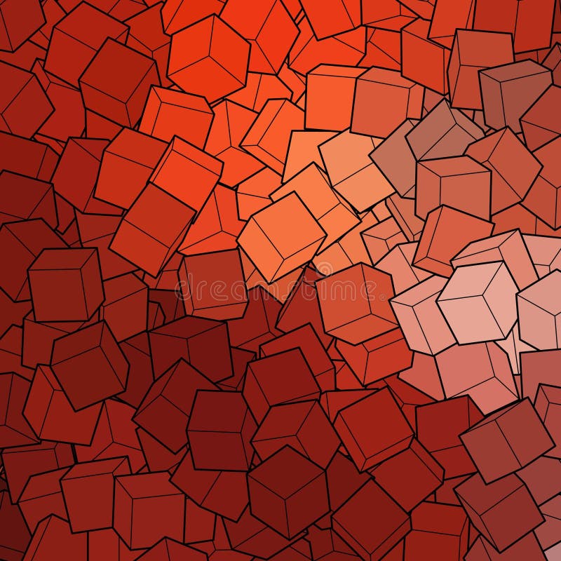 Red Presentation Template. Design Element. Cubes. Eps 10 Stock Vector ...