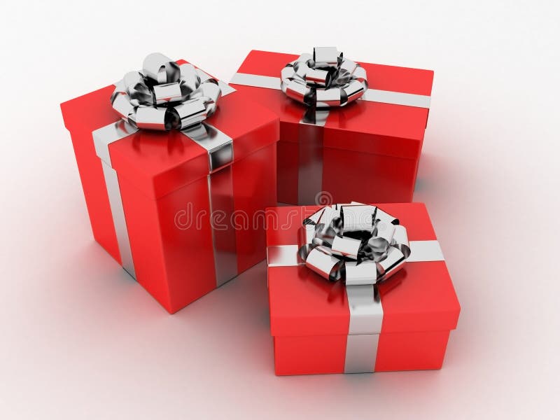 Bright red gifts stock image. Image of celebration, birthday - 1600949