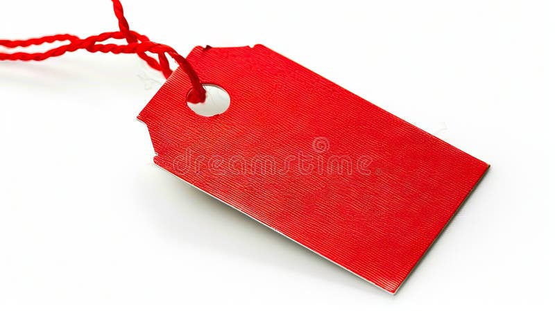 Red Price Tag Isolated on White Stock Image - Image of carmine, blue ...