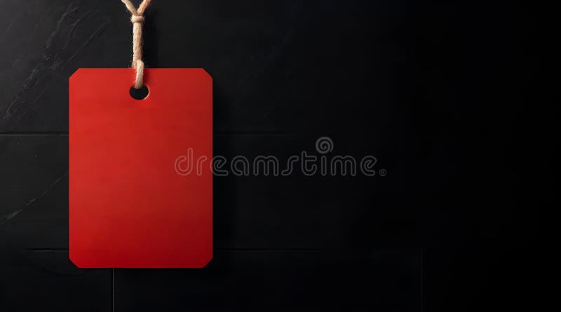 Red Price Tag Label with Copy Space Ai Generated Stock Illustration ...