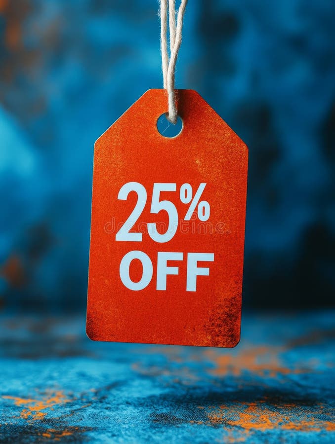 Red Price Tag 25 Off Blue Background Stock Photos - Free & Royalty-Free ...